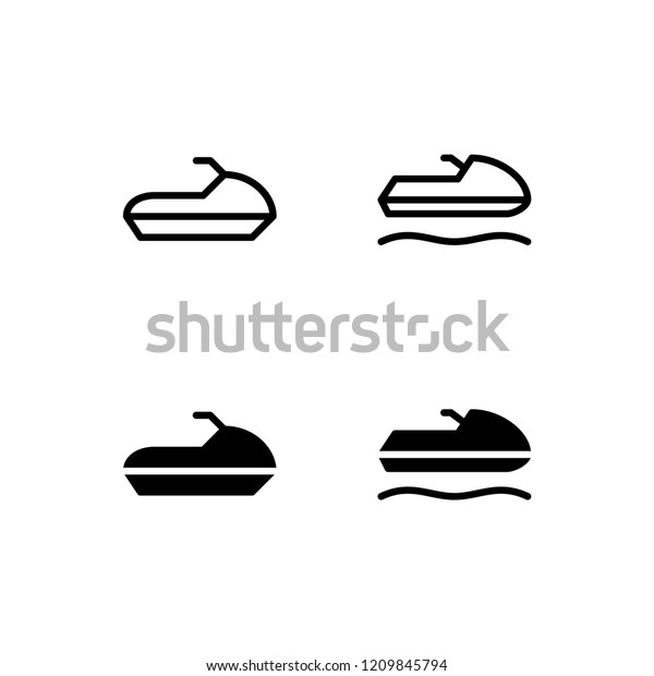 Motorboat Icon Logo Vector Symbol Speedboat Stock Vector (Royalty Free ...