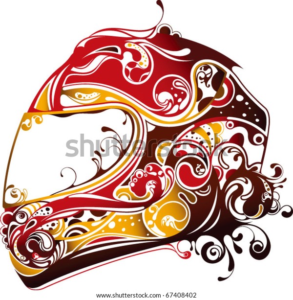 Motorcycle Crash Helmet Stock Vector (Royalty Free) 67408402