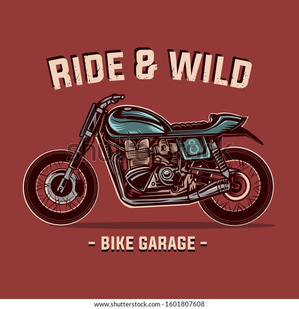 Motorcycle Custom Bike Vector Illustration Stock Vector (Royalty Free ...