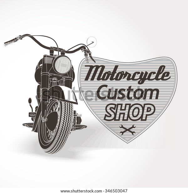 Motorcycle Custom Motor Shop Emblem Graphic Stock Vector (Royalty Free ...