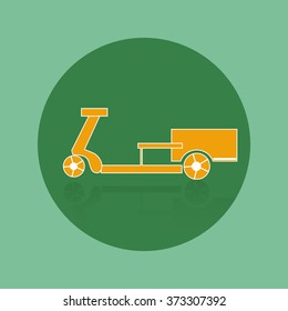 Motorcycle Delivery Icon Stock Vector (Royalty Free) 373307392