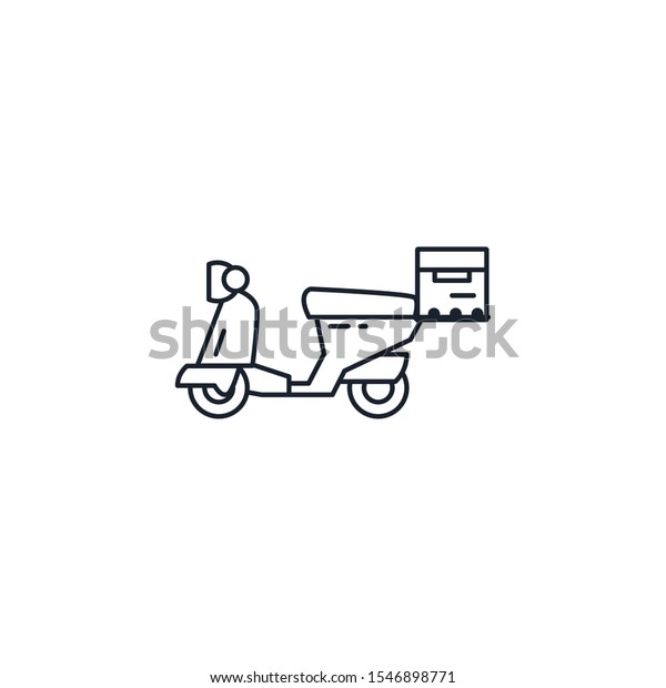 Motorcycle Design Delivery Shipping Logistics Transportation Stock ...