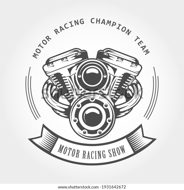 Stock vektor „Motorcycle Engine Sticker Chopper Bike Motor“ (bez ...