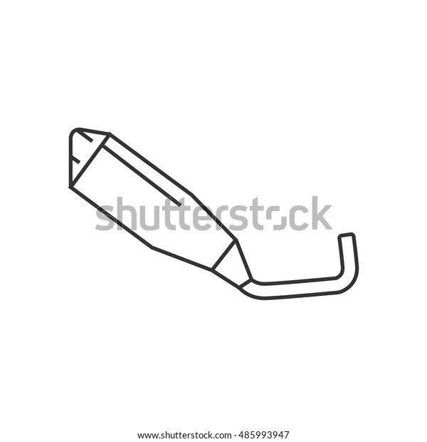 Motorcycle Exhaust Icon Thin Outline Style Stock Vector (Royalty Free ...
