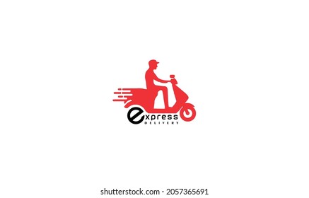 Motorcycle Express Delivery Red Logo Stock Vector (Royalty Free ...