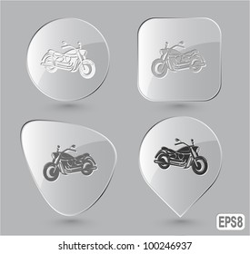 Motorcycle Glass Buttons Vector Illustration Stock Vector (Royalty Free ...