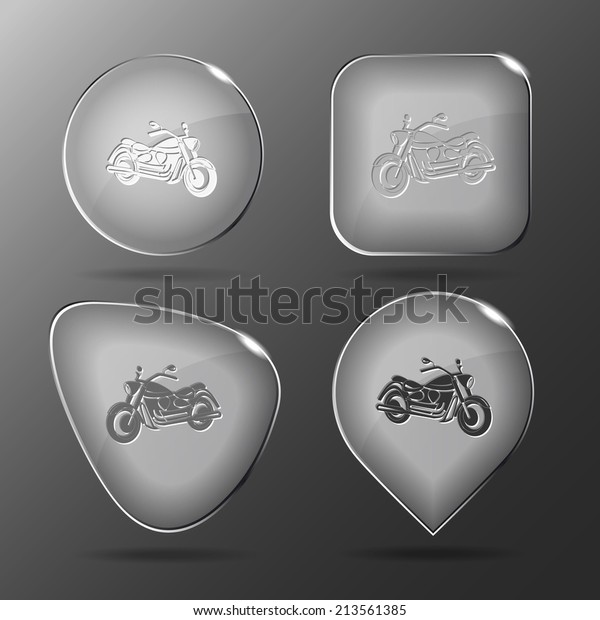 Motorcycle Glass Buttons Vector Illustration Stock Vector (Royalty Free ...