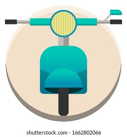 Motorcycle Gradient Blue Color Vector Scooter Stock Vector (Royalty ...