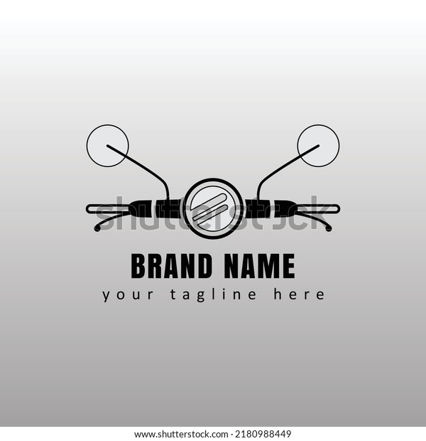 Motorcycle Handlebar Vector Line Art Illustration Stock Vector (Royalty ...