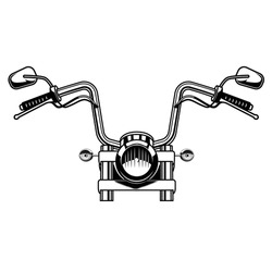 Motorcycle Handlebars Front View