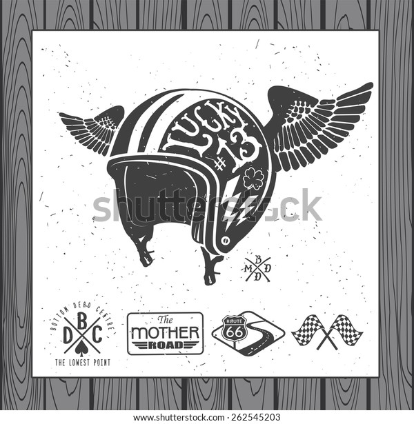 Motorcycle Handmade Drawing Helmet: เวกเตอร์สต็อก (ปลอดค่าลิขสิทธิ์ ...