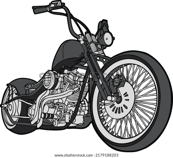 70 Harley Davidson Bike Drawing Images, Stock Photos & Vectors ...