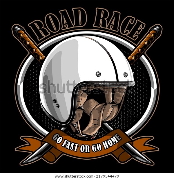 Motorcycle Helmet Katana Sword Vector Template 库存矢量图（免版税）2179544479 ...