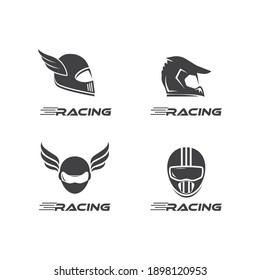 Motorcycle Helmet Logo Vector Design Stock Vector (Royalty Free ...