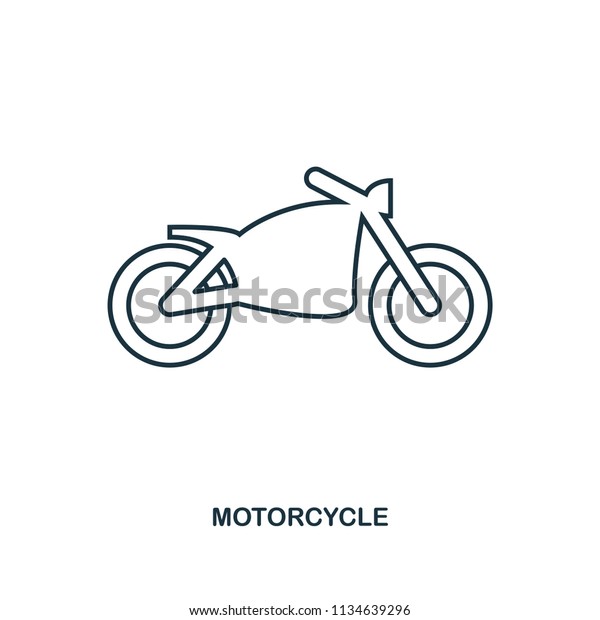 Motorcycle Icon Outline Style Icon Design Stock Vector (Royalty Free ...