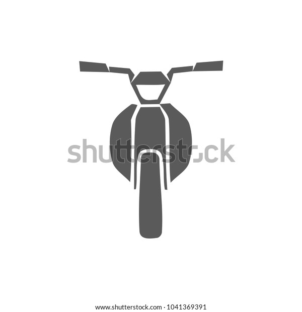 vista frontal de icono de motocicleta