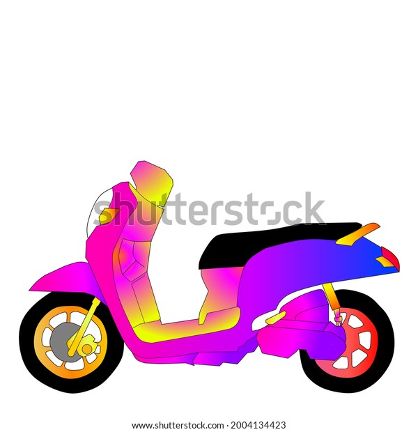 Motorcycle Matic Scoopy Modif Color Model Stock Vector (Royalty Free ...