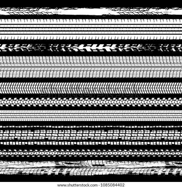 Motorcycle Motor Tire Tracks Vector Illustration Stock Vector (Royalty ...