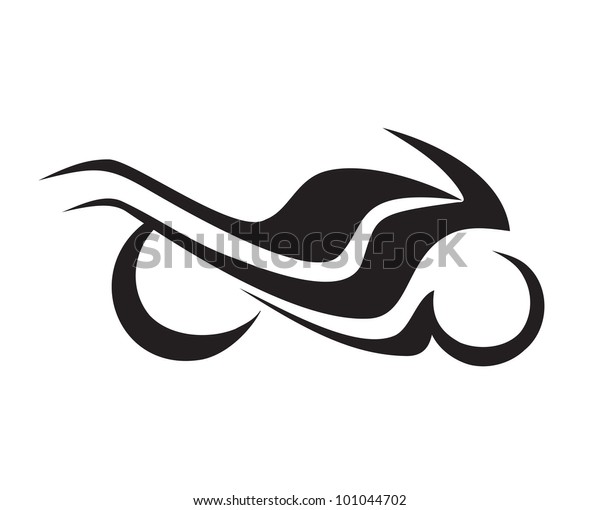 Motorcycle Motorbike Symbol Simple Lines Stock Vector (Royalty Free ...
