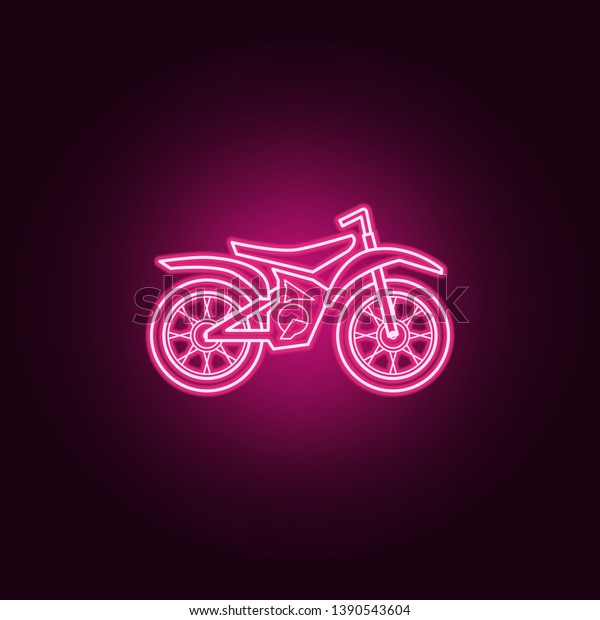 Motorcycle Neon Icon Elements Bigfoot Car Stock Vector (Royalty Free ...