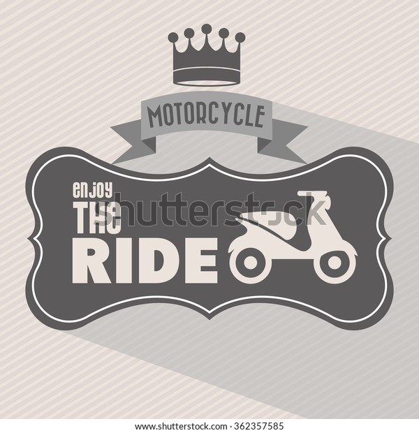 Motorcycle Rider Design Stock Vector (Royalty Free) 362357585 ...