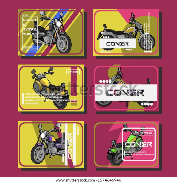 Motorcycle Rider Team Poster Vector Illustration Stock Vector (Royalty ...