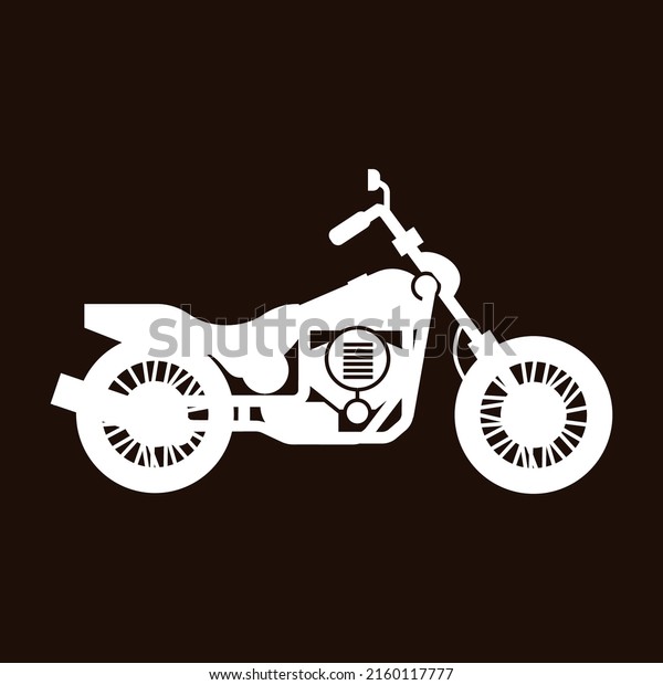 Vektor Stok Motorcycle Side View Isolated On White (Tanpa Royalti ...