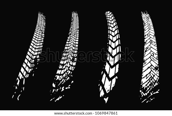 Motorcycle Tire Tracks Vector Illustration Grunge Stock Vector (Royalty ...