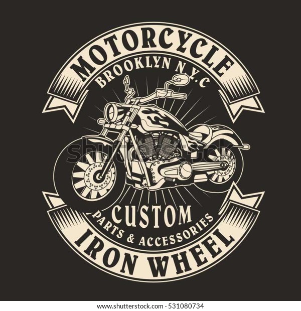 Motorcycle Typography Tshirt Graphics Vectors Stock Vector (Royalty ...