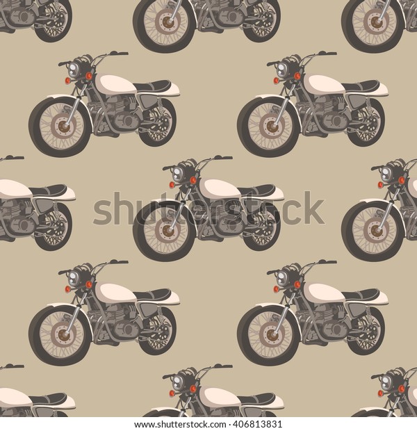 Motorcycle Vintage Pattern Retro Bike Vector Stock Vector (Royalty Free ...