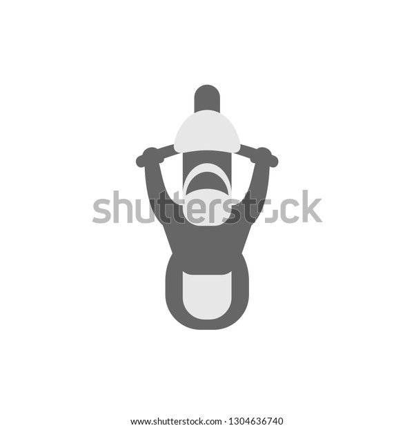 Motorcyclist Top View Vector Icon On Stock Vector (Royalty Free ...