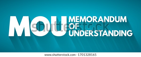 Mou Memorandum Understanding Acronym Business Concept Stock Vector ...