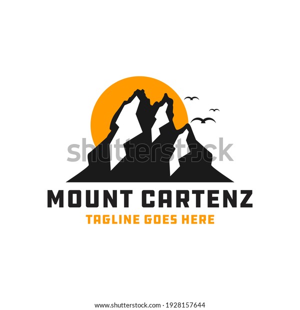 Mount Cartenz Logo Design Papua Stock Vector (Royalty Free) 1928157644