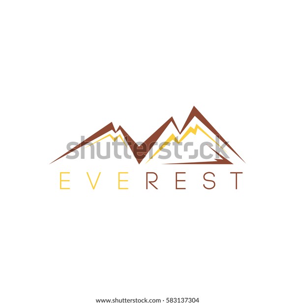Mount Everest Logo Vector Stock Vector (Royalty Free) 583137304