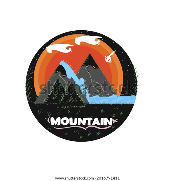 Mountain Adventure Logo Vector Drawing Stock Vector (Royalty Free ...