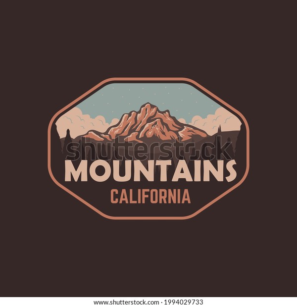 Mountain Badge Patch Emblem Outdoor National Stock Vector (Royalty Free ...