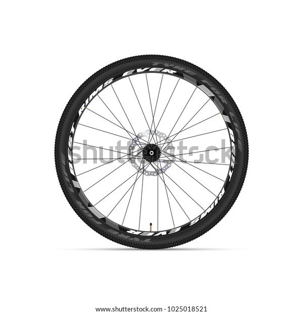 Mountain Bicycle Wheel 3d Realistic Vector Stock Vector (Royalty Free ...