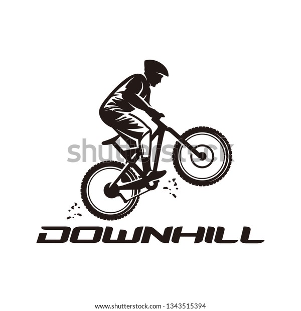 Mountain Bike Downhill Bike Logo Template Stock Vector (Royalty Free ...