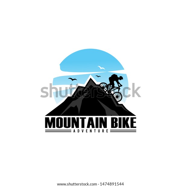 Mountain Bike Logo Design Vector Template Stock Vector (Royalty Free ...