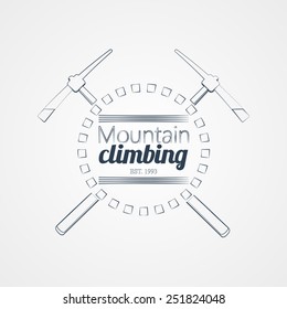 Mountain Climbing Logo Stock Vector (Royalty Free) 251824048 | Shutterstock