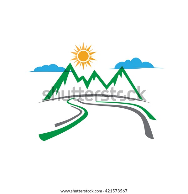 Mountain Country Road Logo Vector Graphic Stock Vector (Royalty Free ...