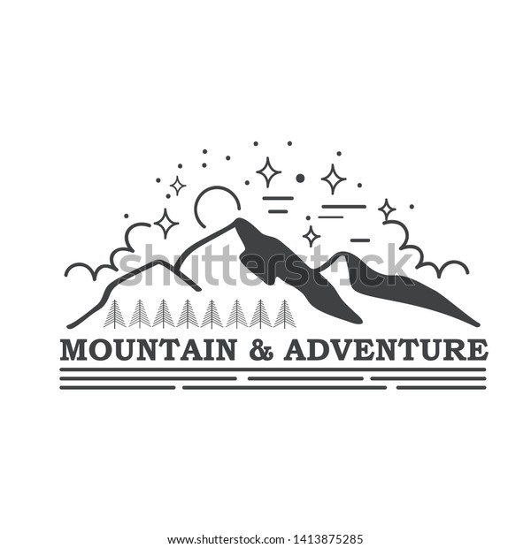 Mountain Exploration Outdoor Activity Landscape Background Stock Vector ...