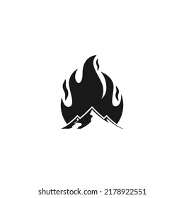 Mountain Fire Logo Template Design Stock Vector (Royalty Free ...