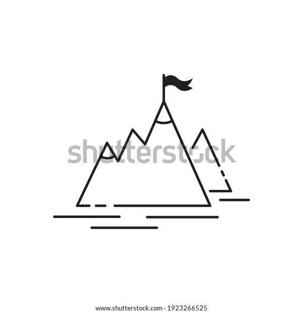 Mountain Flag Icon Design Isolated On Stock Vector (Royalty Free ...