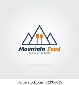 Mountain Food Logo Concept Vector Illustration Stock Vector (Royalty ...