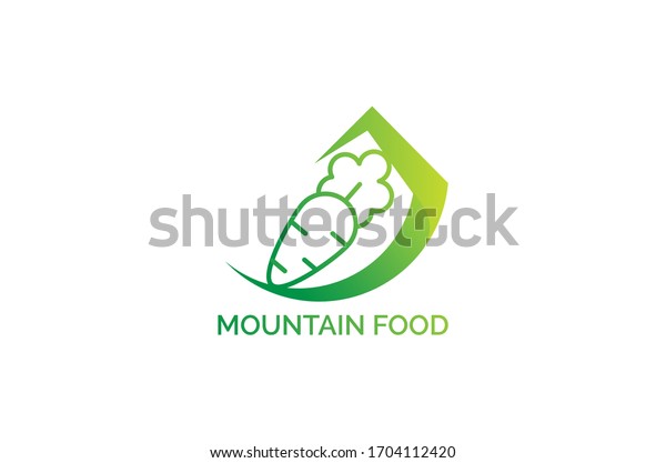 Mountain Food Logo Design Vector Template Stock Vector (Royalty Free ...