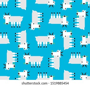 Mountain Goat Pattern Seamless Wild Animal Stock Vector (Royalty Free ...