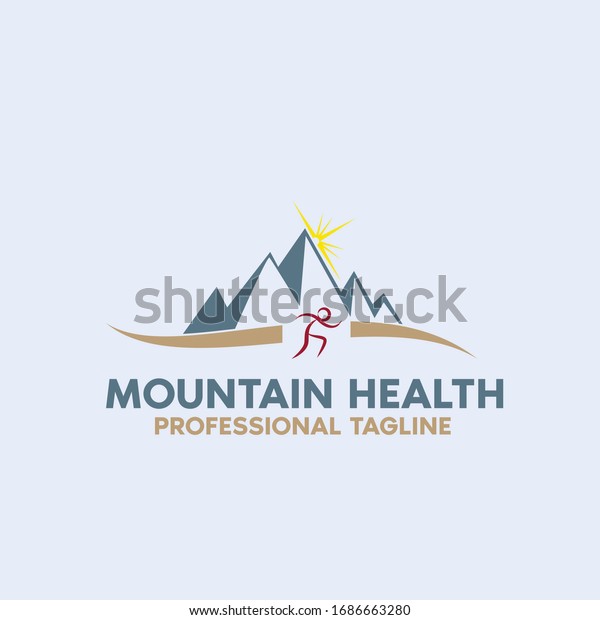 Mountain Health Vector Logo Design Template Stock Vector (Royalty Free ...