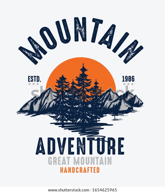 Mountain Illustration Outdoor Adventure Vector Graphic Stock Vector ...