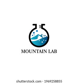 Mountain Lab Logo Vector Illustration Concept Stock Vector (Royalty ...